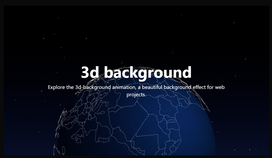 3d Background - Animated Background
