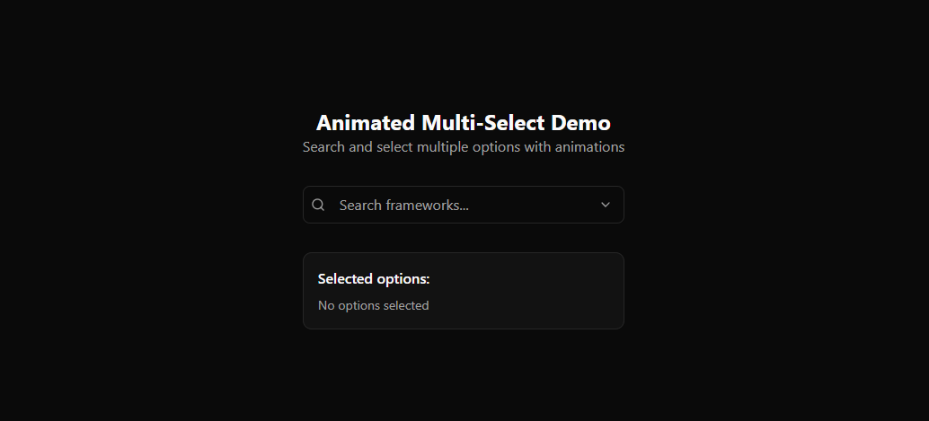 Animated Multi Select - Devsloka Components