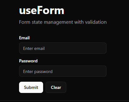 Use Form - Devsloka Components